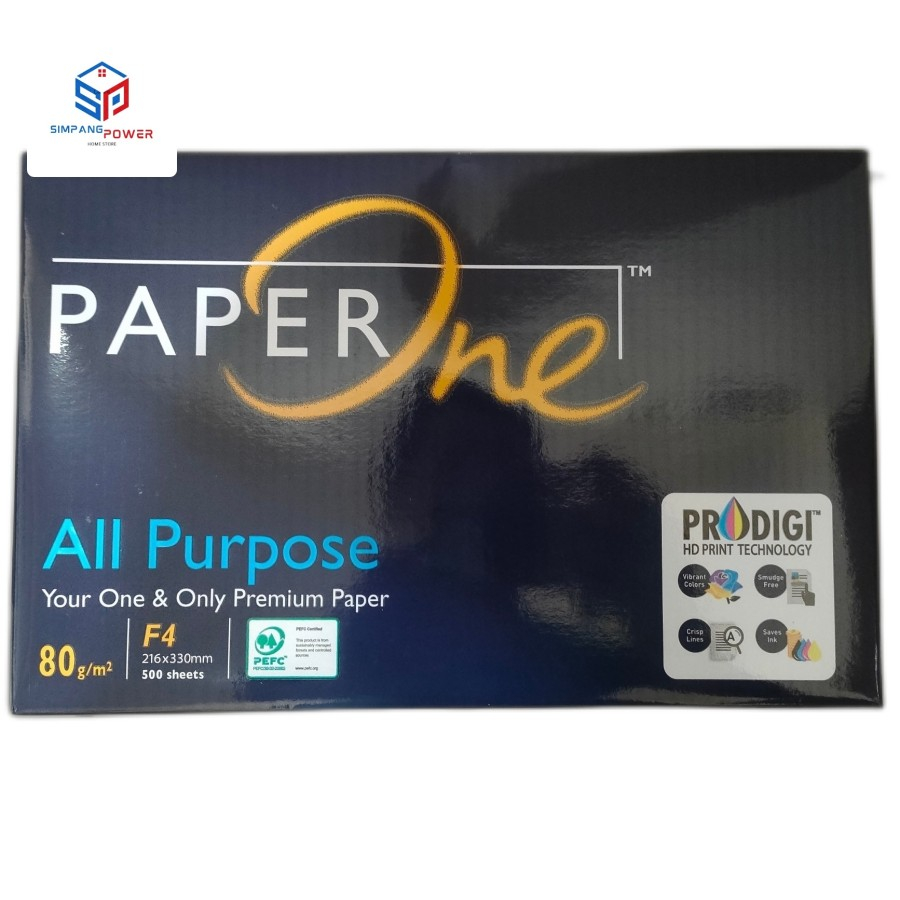 Jual Kertas HVS F4 80 gram Paper One 1 Rim | Shopee Indonesia