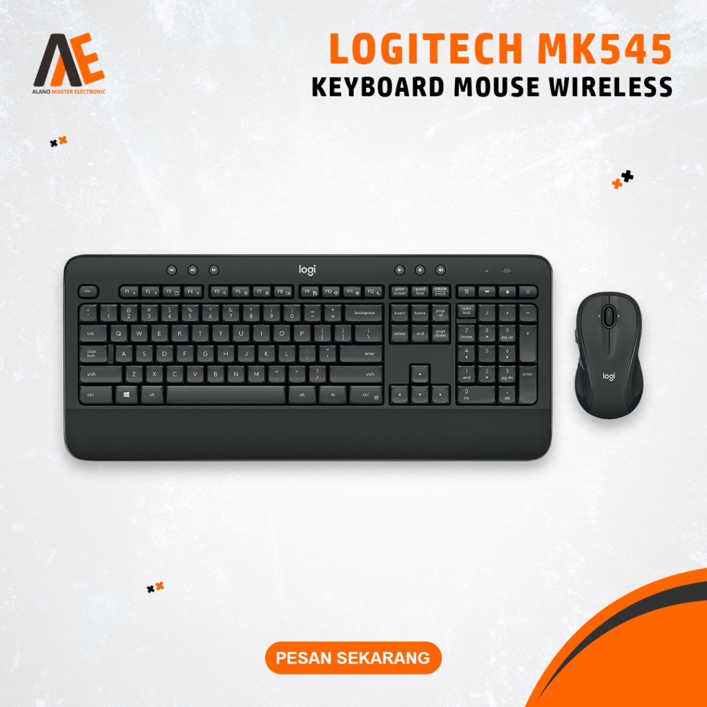 Jual Keyboard Mouse Logitech MK545 Wireless Komputer PC Laptop Notebook ...