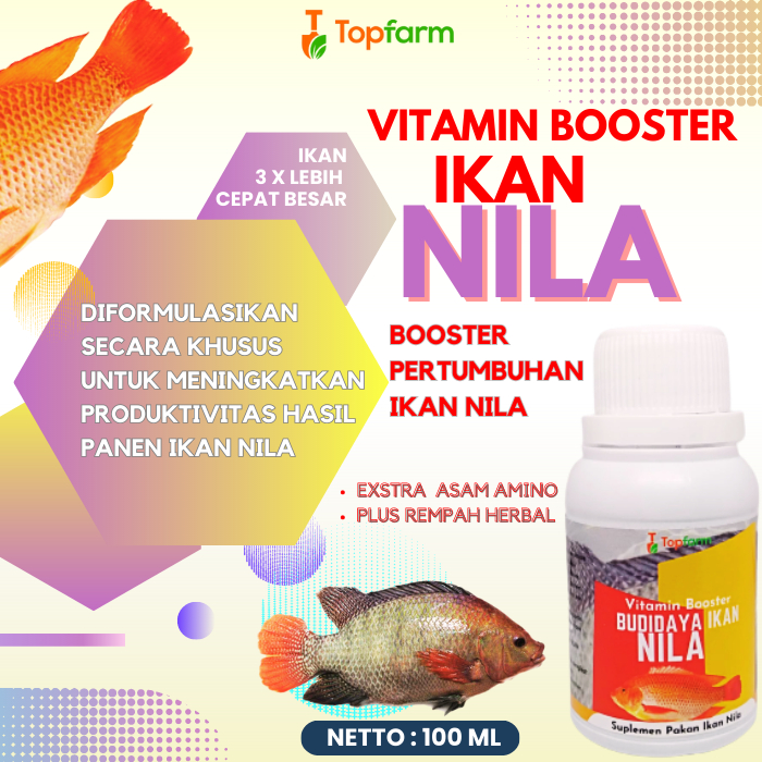 Jual Vitamin Ikan Cepat Besar / Vitamin Ikan Nila Cepat Besar / Vitamin Ikan Nila Booster ...