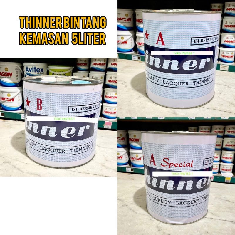 Jual THINNER BINTANG A SPESIAL#A BIASA# B GALON | Shopee Indonesia