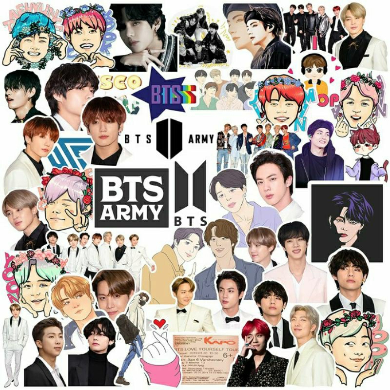 Jual Stiker Cutting BTS KPOP Vinyl | Stiker Laptop | Stiker Hp | Stiker ...