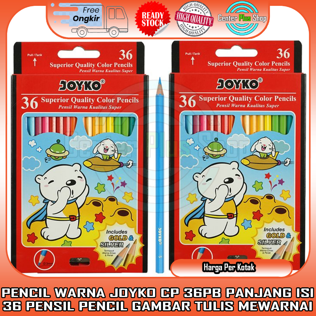 Jual JOYKO PENSIL WARNA 36 PANJANG CP 36PB COLOR PENCIL JOIKO PENCILS ...