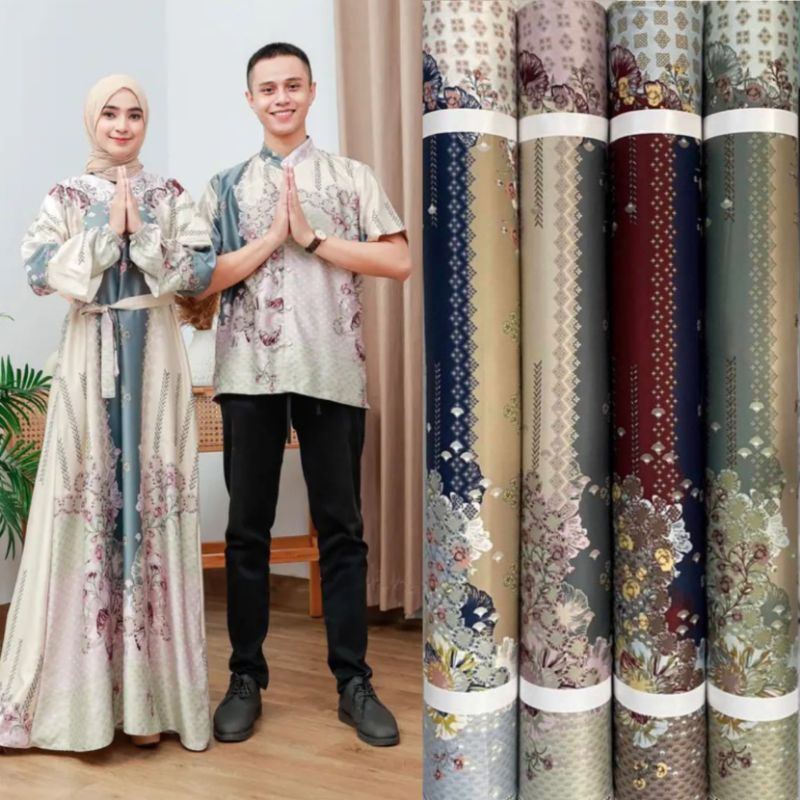 Jual Kain Dr Silk Motif Zameera harga setengah meter untuk Sarimbit ...