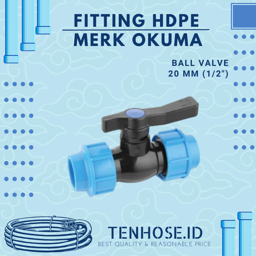 Jual Stop Kran / Ball Valve Merk OKUMA Ukuran 20 MM (1/2" Inch) Fitting ...