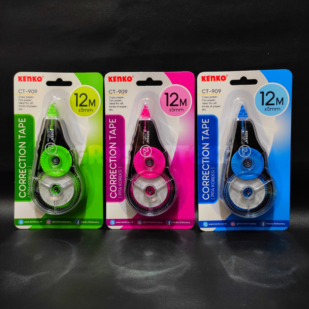 Jual TIPE X, TIPE X KERTAS, TIPE X PITA, CORRECTION TAPE CT 909 KENKO ...