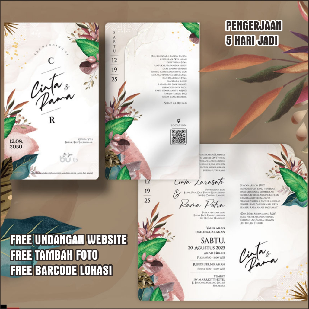 Jual bu05 Cetak Undangan pernikahan murah cetak kartu undangan nikah ...