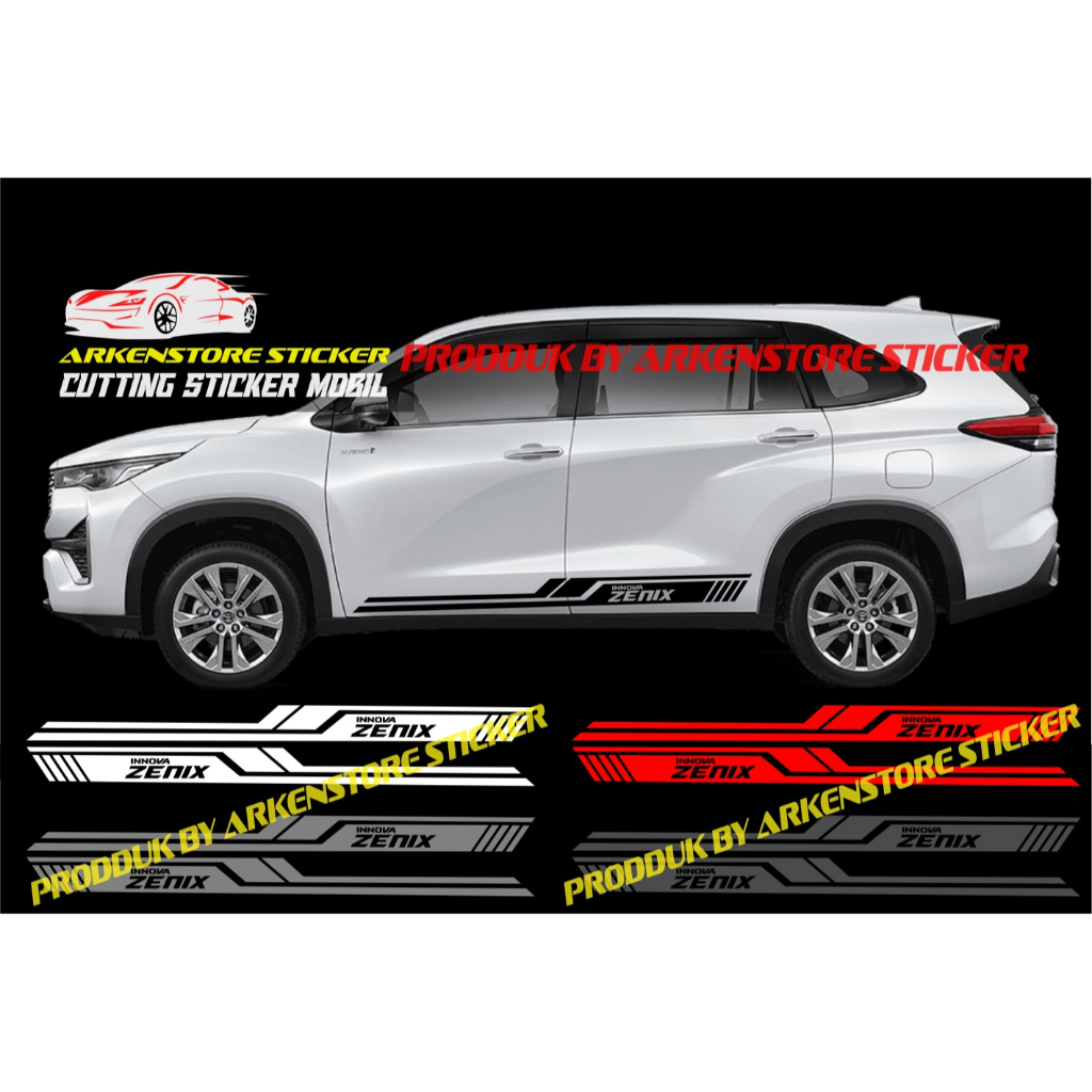 Jual sticker stiker list body samping mobil innova zenix cutting ...