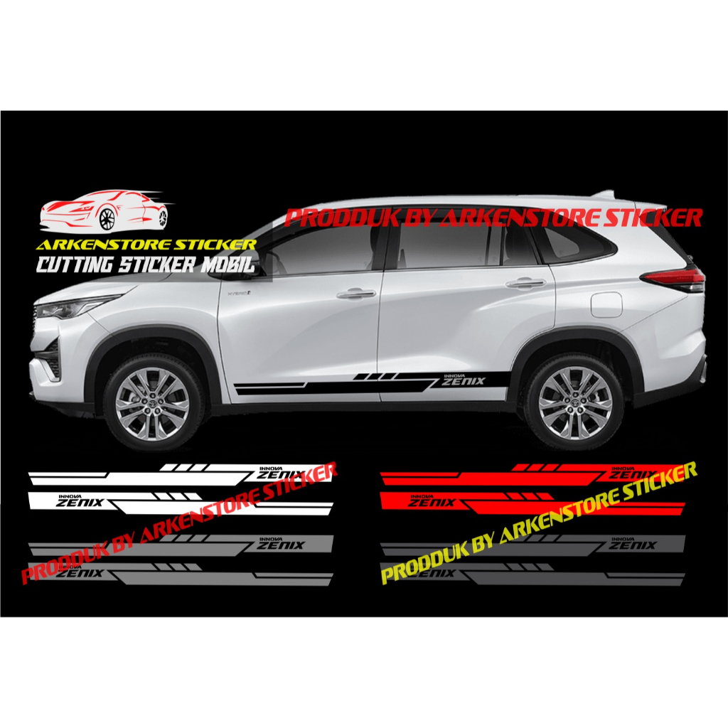 Jual stiker sticker list mobil innova zenix cutting sticker mobil ...