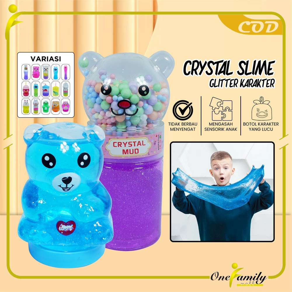 Jual ONE-M336 Mainan Anak Slime Karakter Lucu 2 Warna Gradasi / Crystal ...