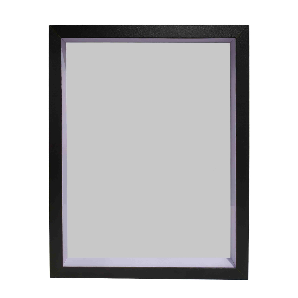 Jual Bingkai Frame Blok kayu 3D Rongga 4cm A4 (21x30 CM)/hitam/Kac ...