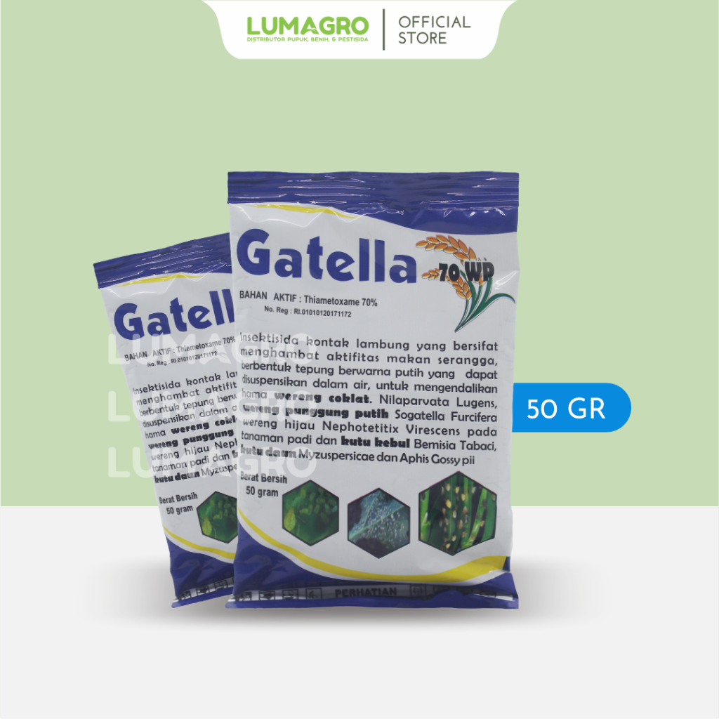Jual Insektisida Gatella 70WP 50gr Tiamektosam Pembasmi Wereng Kutu Kebul Sundep Thiametoxam ...