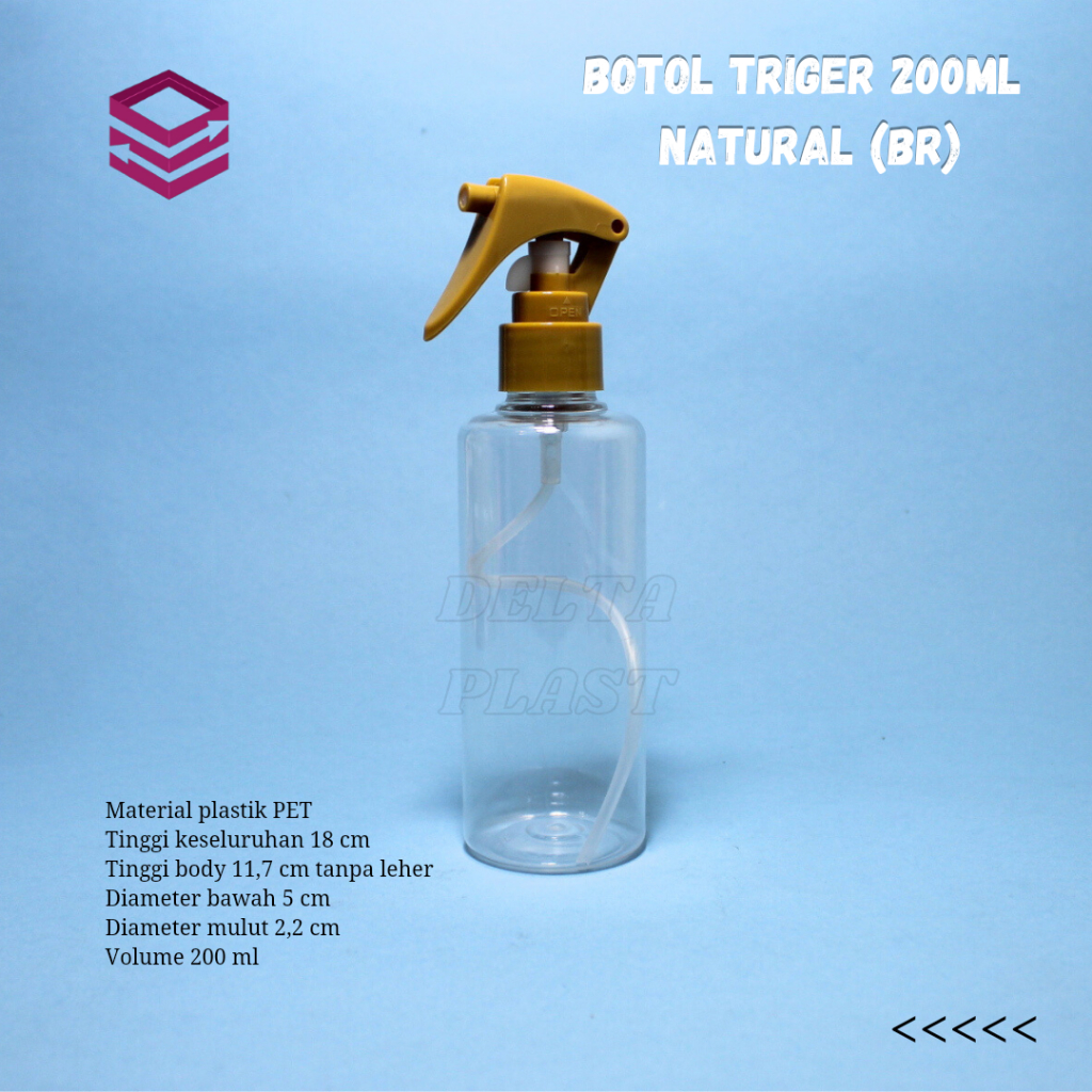 Jual Botol spray trigger 200ml bening / Botol mini triger 200ml ...
