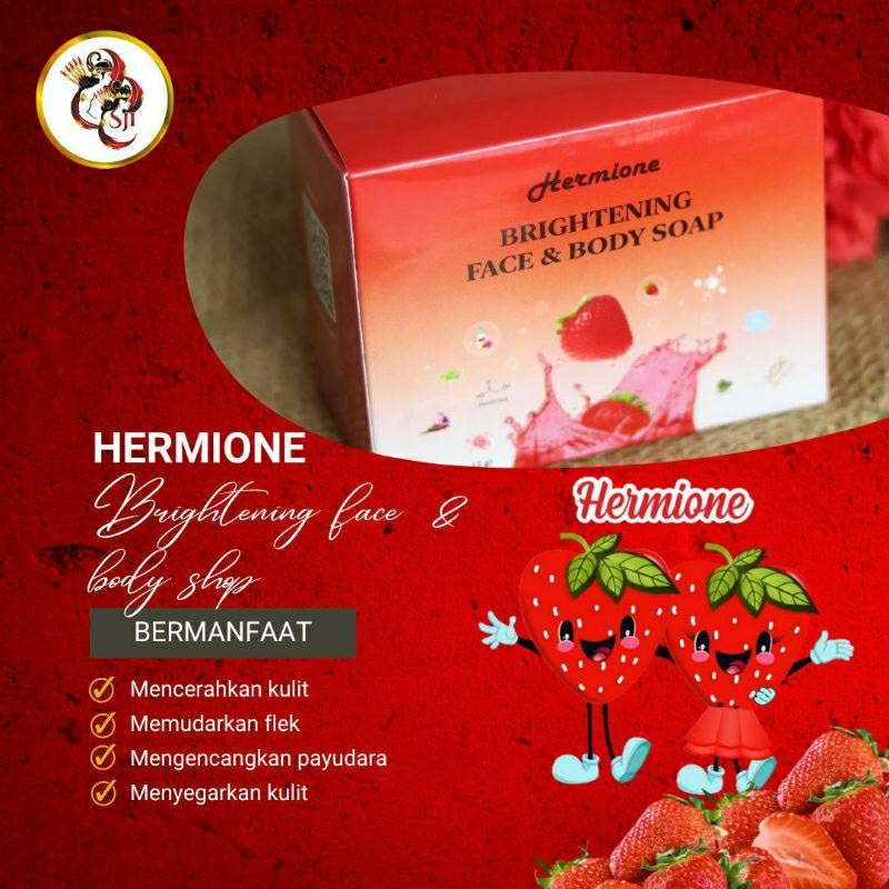 Jual Sabun Hermione sabun strawberry face wash and body soap sabun ...