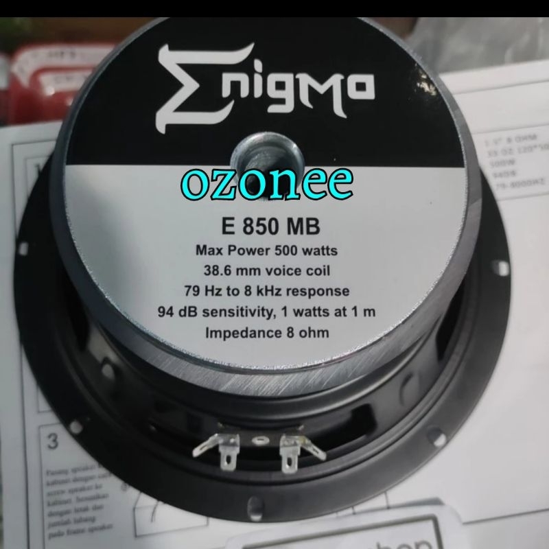 Jual Speaker komponen 8 Inch Enigma E850MB Hifi/ Pro Audio Fullrange ...