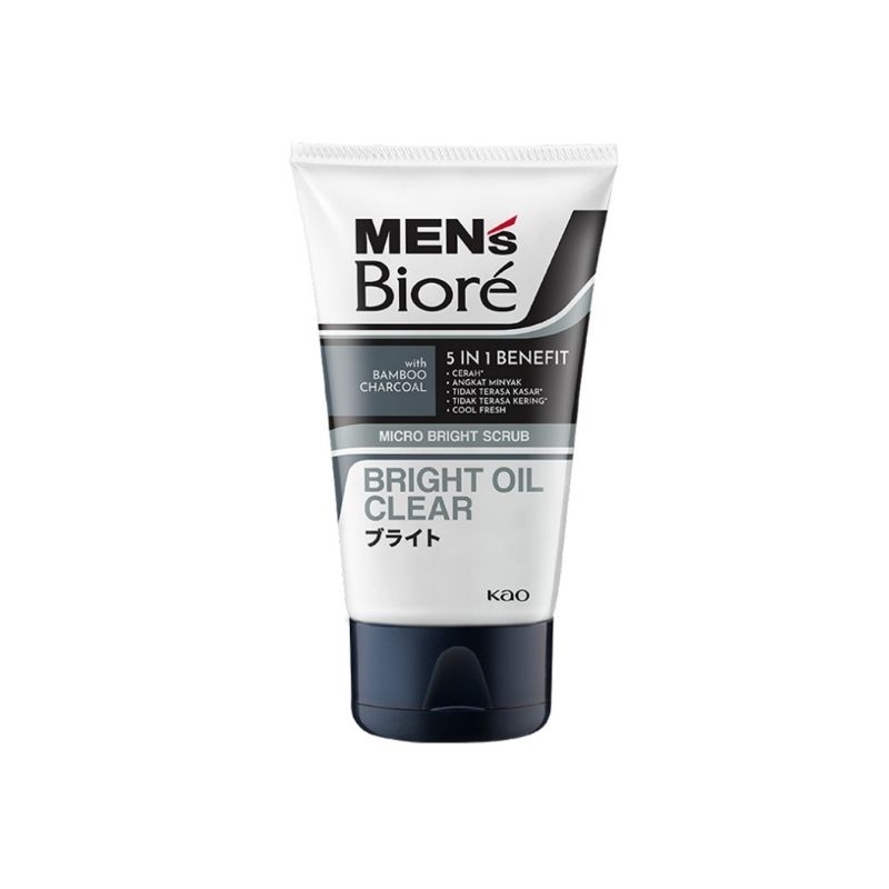 Jual MENs Biore Facial Foam Bright oil Clear 100g | Shopee Indonesia