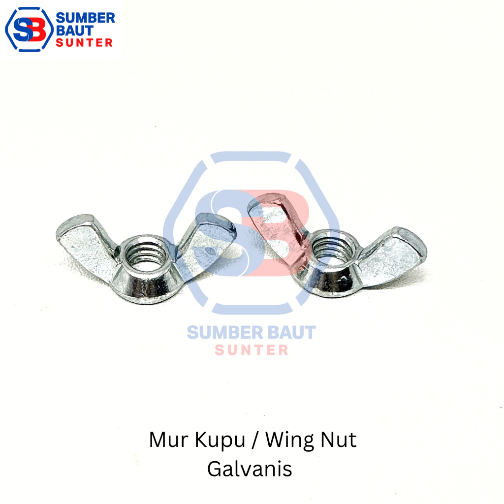 Jual M8 Mur Kuping Besi Galvanis Wing Nut Kupu - Kupu Besi Galvanis ...
