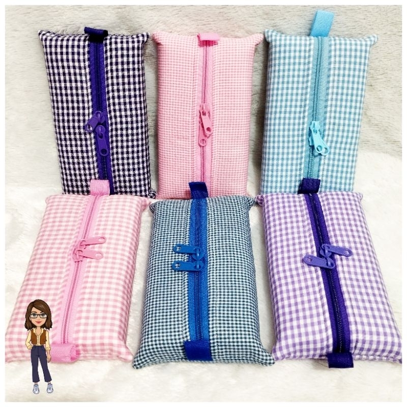 Jual Madebynie Gingham Handmade Tempat Tissue Travel Pack Kain Katun ...