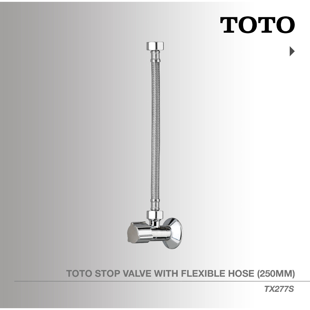 Jual TOTO TX277S Stop Valve With Heavy Duty Flexible Hose / Selang ...