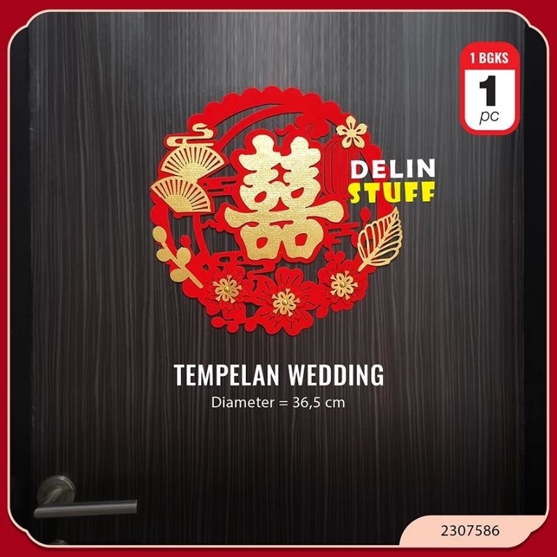Jual Tempelan Wedding / Shuang Xi untuk segala keperluan sangjit (pintu ...