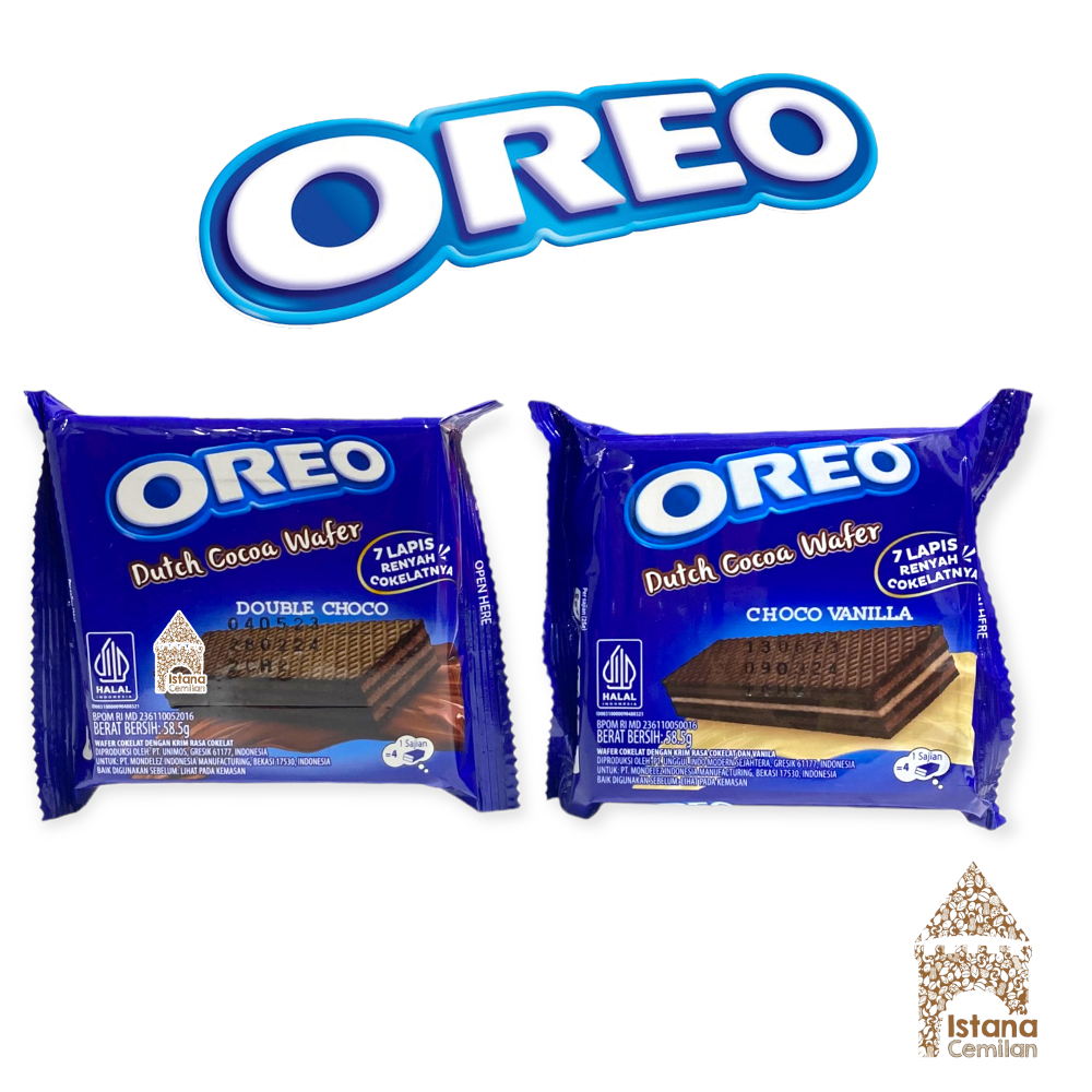 Jual OREO Dutch Cocoa Wafer Double Choco / Choco Vanilla 58,5 Gram ...