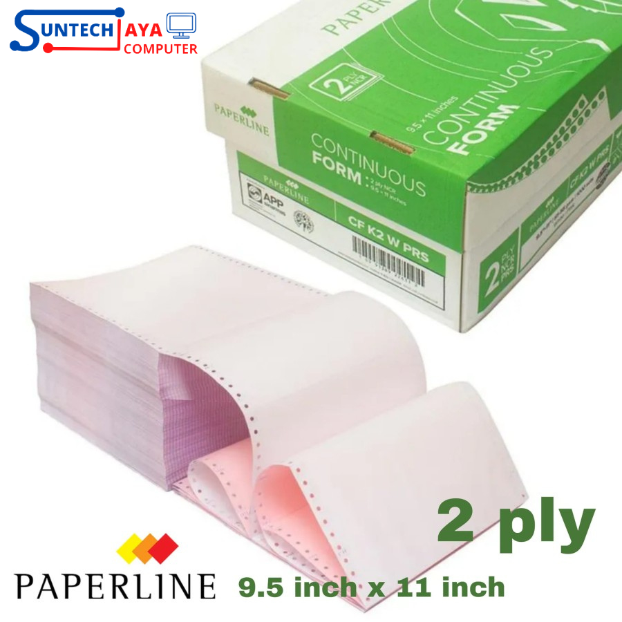 Jual Continuous Form 2 PLY NCR uk.9,5"x11" PRS kertas komputer ...