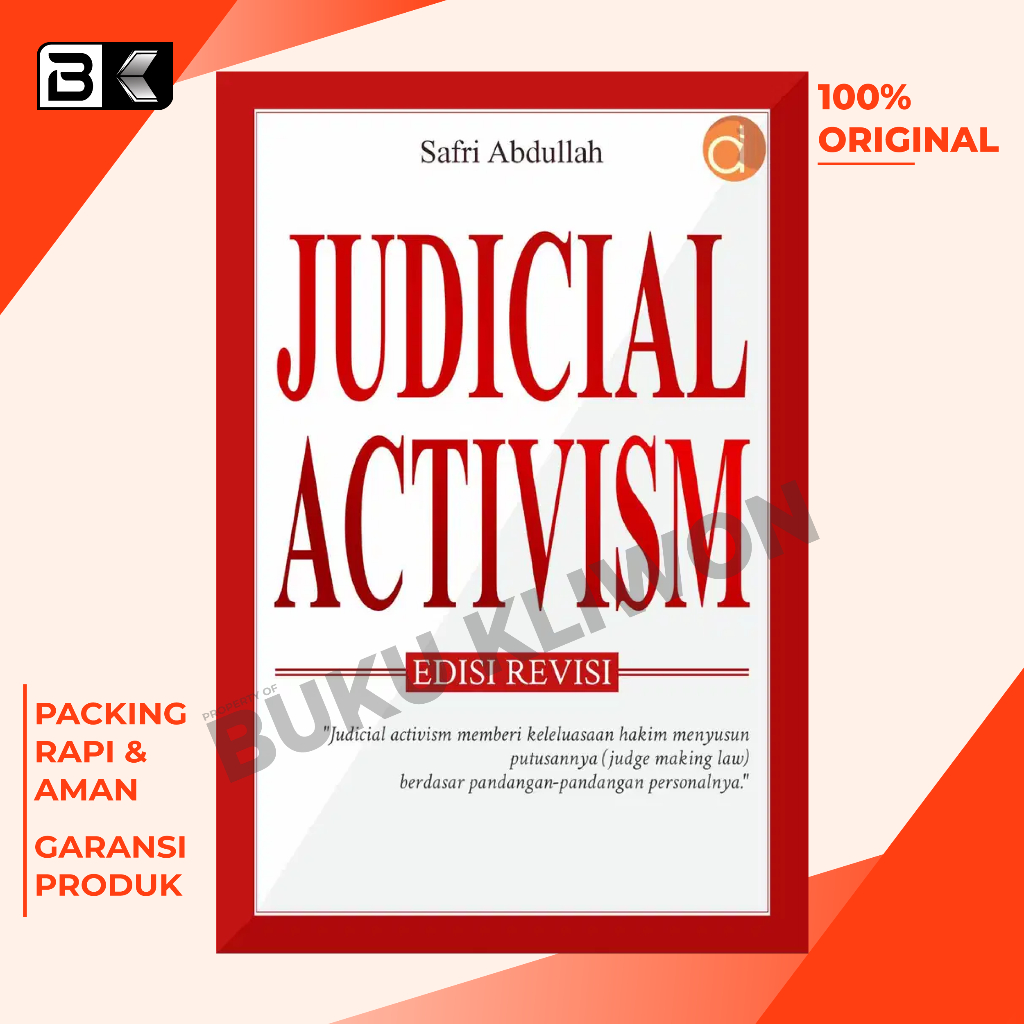 Jual Buku Judicial Activism: Edisi Revisi - Safri Abdullah | Shopee ...