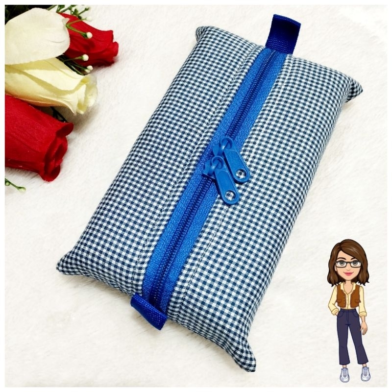 Jual Madebynie Gingham Handmade Tempat Tissue Travel Pack Kain Katun ...