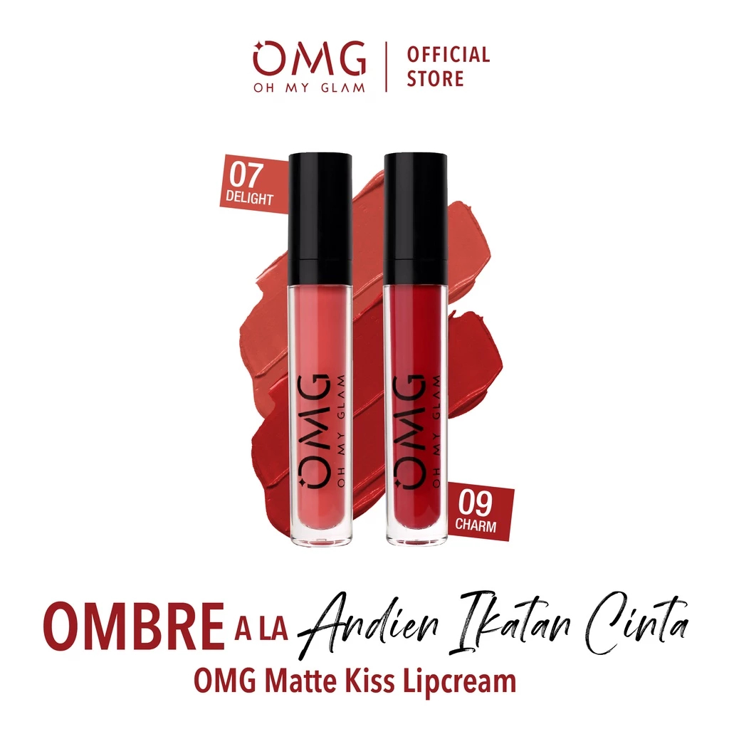 Jual PAKET OMBRE OMG MATTE KISS LIP CREAM | BUNDLING 2 PCS LIP OMG OH ...