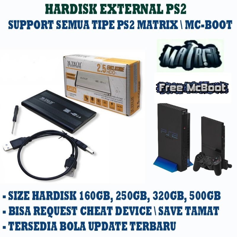 Jual HDD Hardisk External PS2 Support Buat PS2 Matrix-MCBoot | Shopee ...