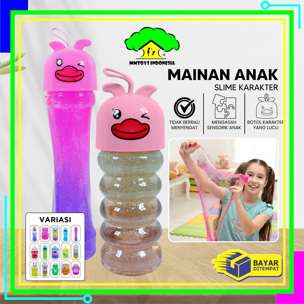 Jual MI-M336 Mainan Anak Slime Karakter Lucu 2 Warna Gradasi / Crystal ...