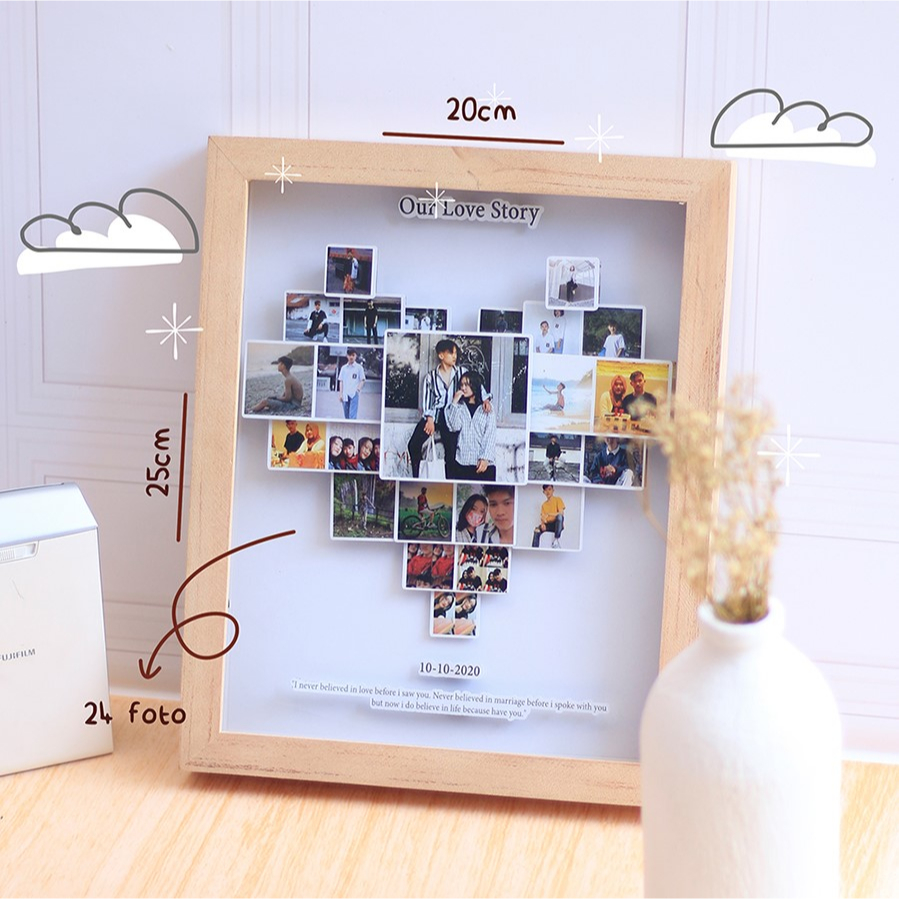 Jual [SEHARI JADI] Popup Frame 3D Hearth Kado Ulang Tahun | Hadiah ...