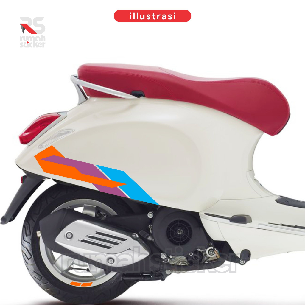 Jual Sticker stiker cutting Striping Body model vespa primavera S 150 I ...