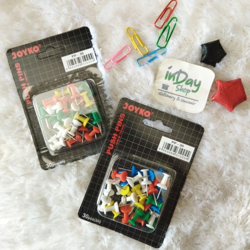 Jual (30pcs) Paku Mading/Push Pin Joyko | INDAY SHOP | Shopee Indonesia