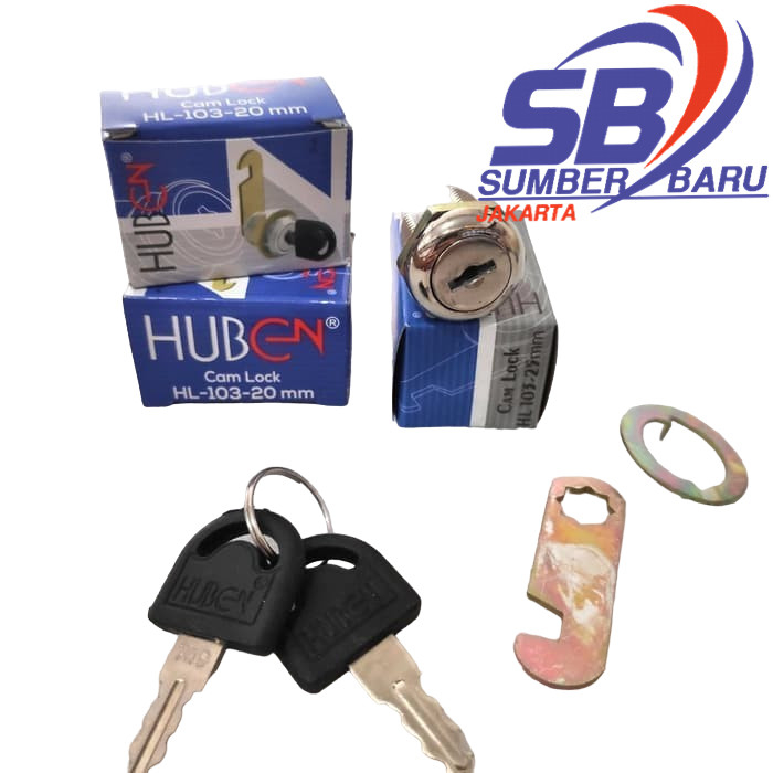 Jual Kunci Kait Laci Lemari Loker Cam Lock Camlock HUBEN HL 103.20 (20 mm) Serbaguna SBJ ...