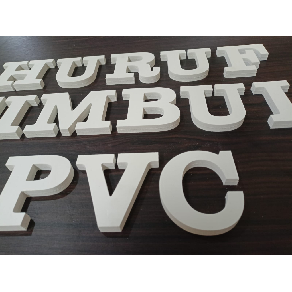 Jual Huruf Timbul PVC TEBAL 5MM | Letter timbul | Huruf dekorasi ...