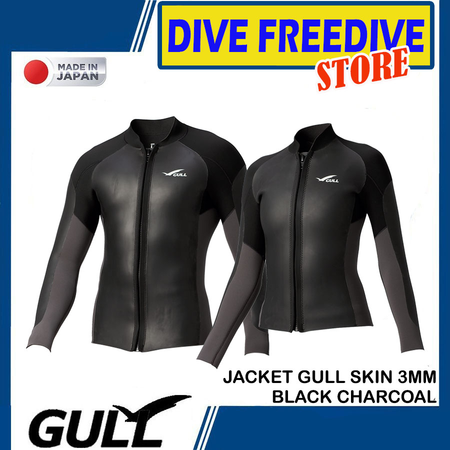 Jual GW-6669 Skin Jacket Gull Diving Wetsuit Black Charcoal Topper ...