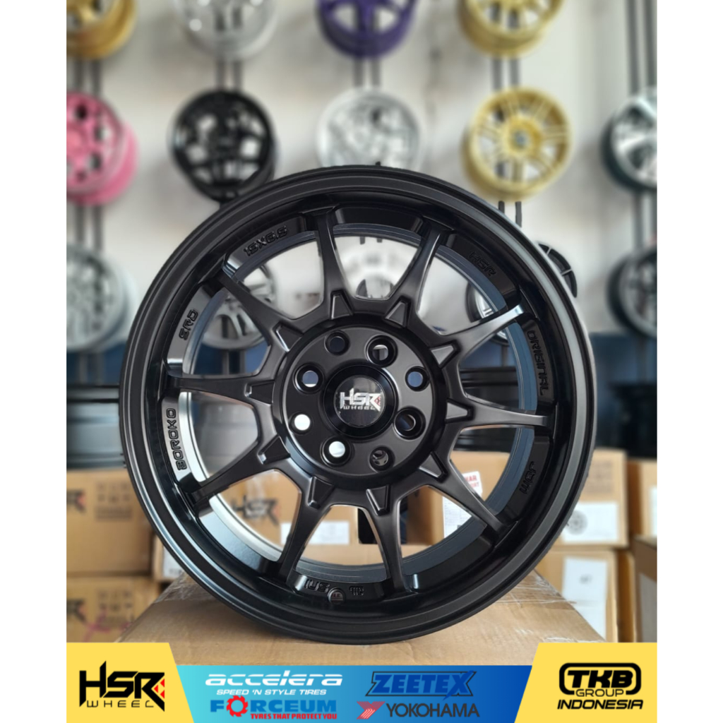 Jual velg racing hsr r15 boroko srd baut 4 pelek ring 15 tuk brio agya kia jazz yaris xenia ...