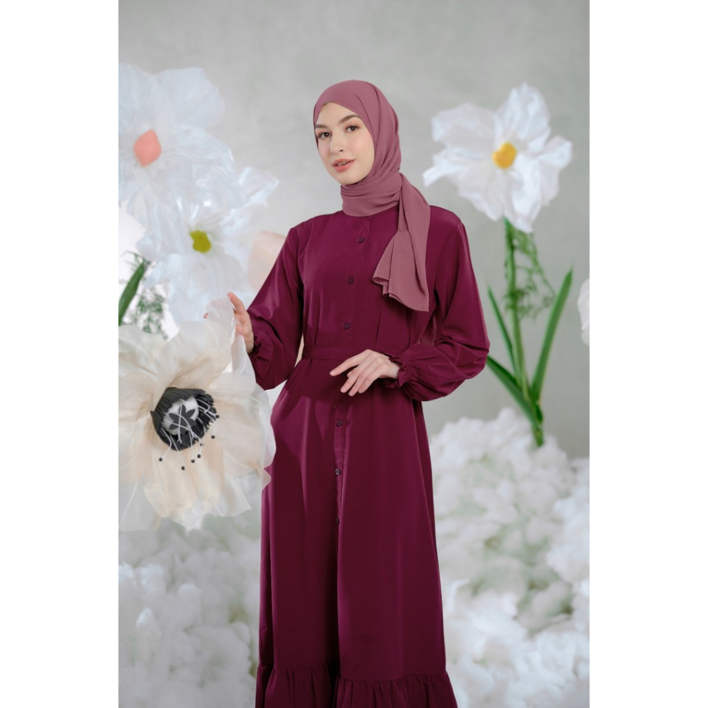 Jual BAJU GAMIS NIBRAS NBC 28 MAROON / NIBRAS CASUAL GAMIS JUMBO NBC ...