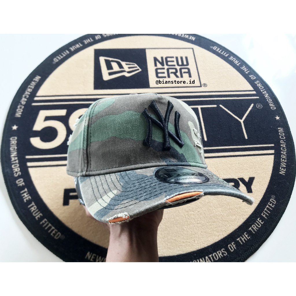 Jual Topi New Era 9Forty A-Frame New York Yankees Cotton Damaged Camo ...