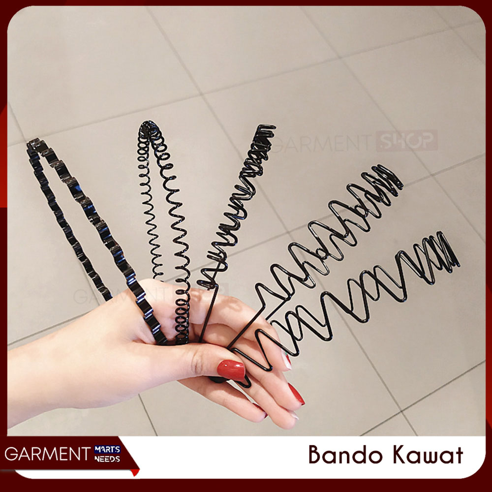 Jual 500BND2 - Bando Kawat Gelombang Zigzag Hitam Model Korea Premium ...