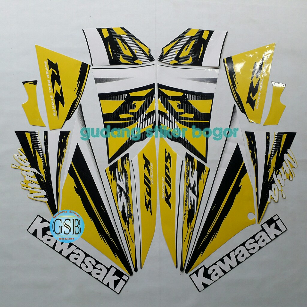 Jual STIKER STRIPING MOTOR NINJA RR 2014 SE HITAM-KUNING | Shopee Indonesia