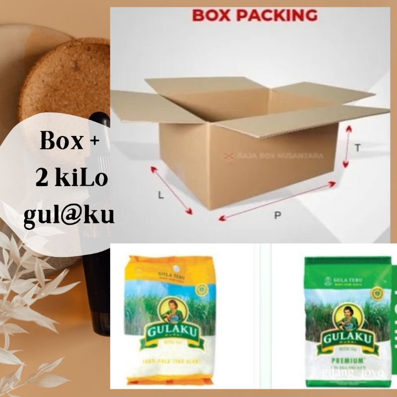 Jual box kardus 25x15x10 cocok untuk gula 2kg | Shopee Indonesia