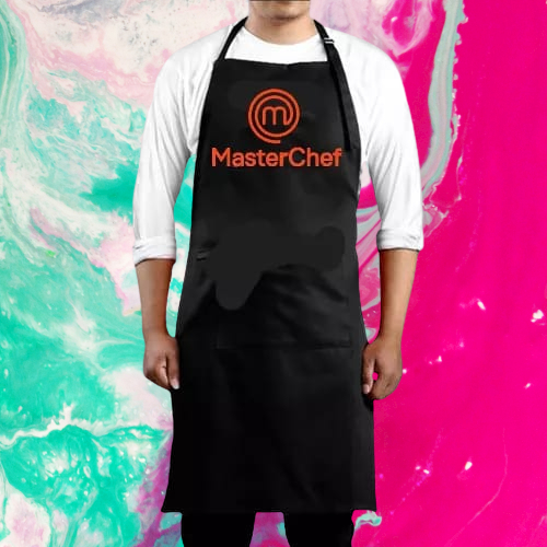 Jual APRON MASTER CHEF CELEMEK MASTERCHEF LOGO BORDIR WARNA WARNI BUKAN ...