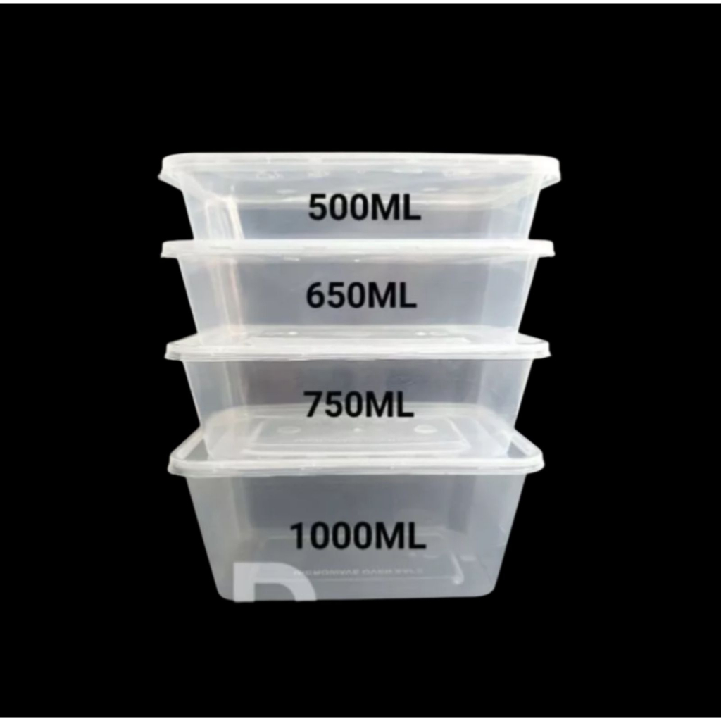 Jual Thinwall Rectangle Thinwall 500ml 650ml 750ml 1000ml Shopee