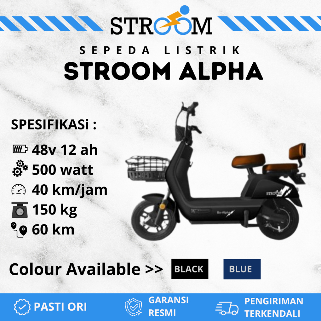 Jual Sepeda Listrik Alpha - Alfa - Alpa Garansi Resmi | Shopee Indonesia