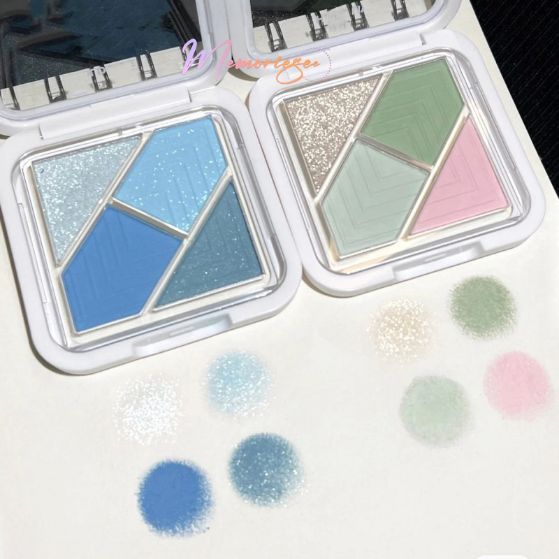 Jual COD&Ready JADED Eyeshadow Palette Biru Warna Glitter Matte Korea ...