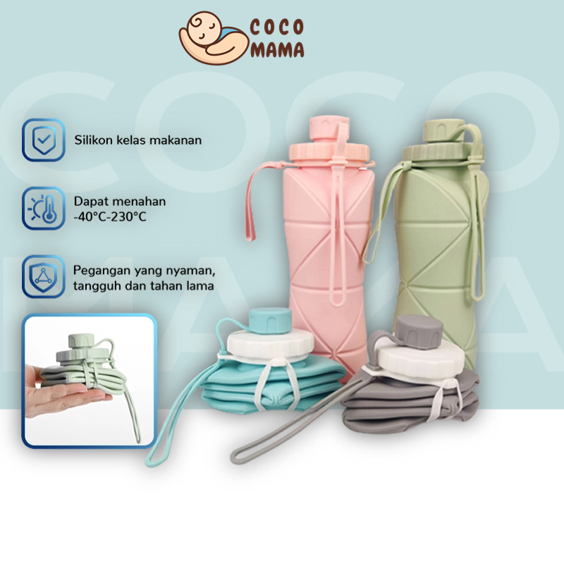 Jual Botol Air Minum Lipat Portable Bahan Silikon Ukuran 600ml Untuk ...