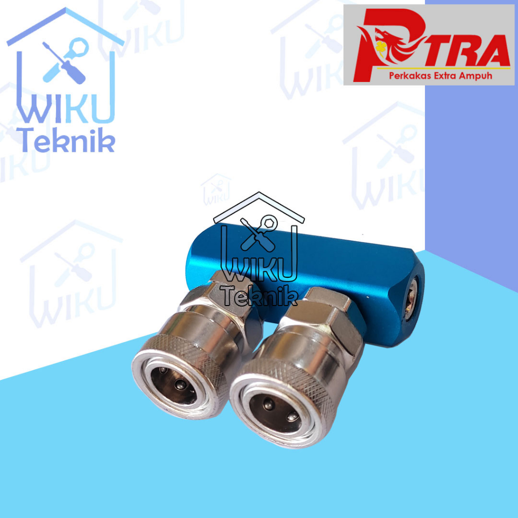 Jual PTRA Adaptor Quick Coupler Kupler Nepel Cabang 2 / 3 / 4 arah way ...