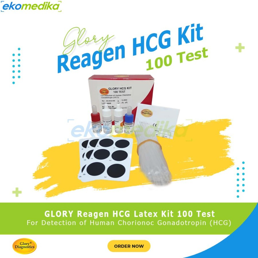 Jual Reagen HCG Latex Kit 100 Test Glory Diagnostics | Shopee Indonesia