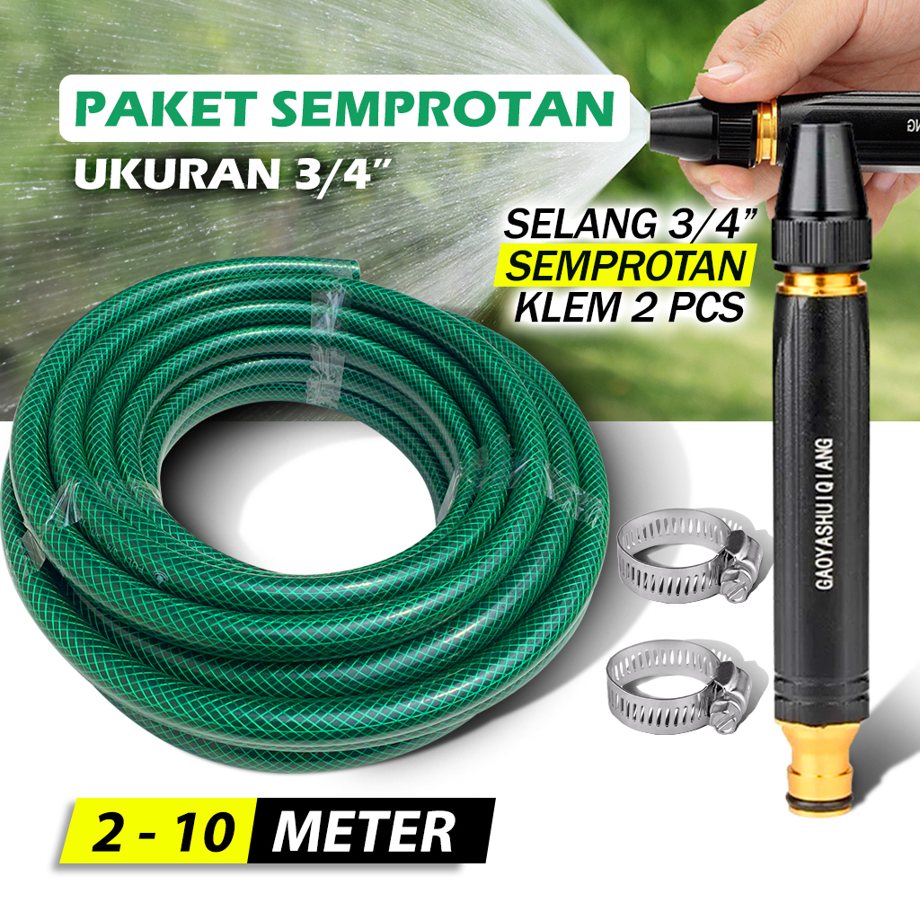Jual Paket Selang Set Alat Cuci Motor Selang Air Ukuran 3/4 Inchi Serat ...